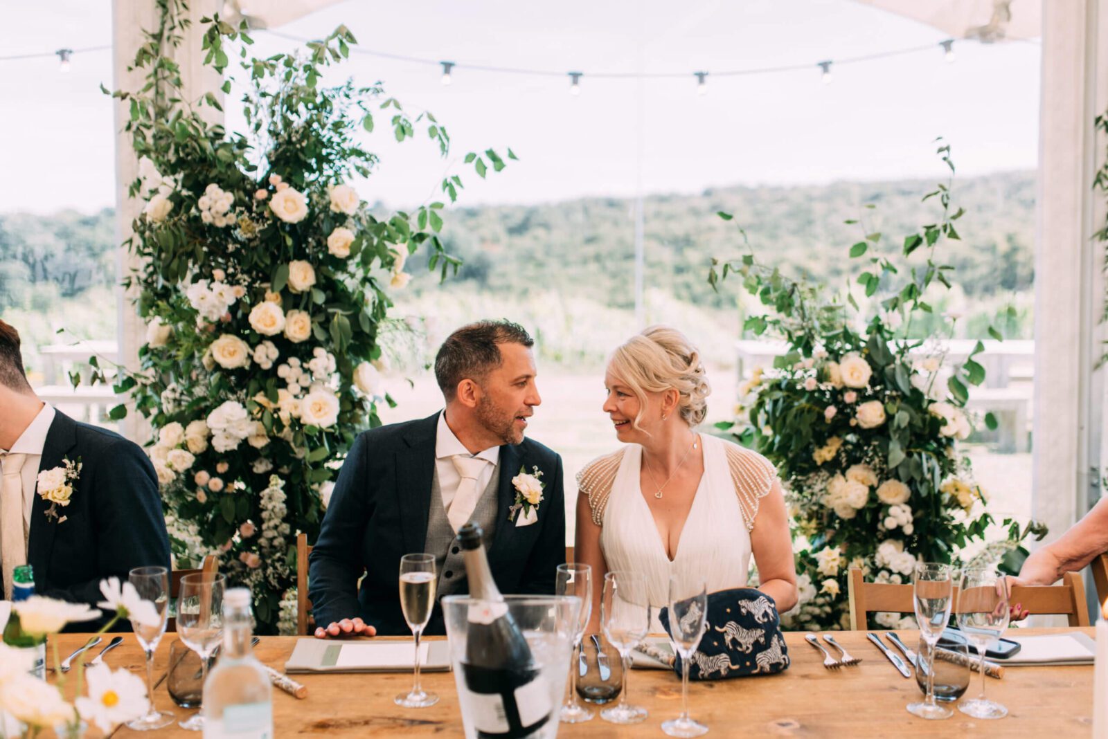 Rathfinny Flint Barn Summer Wedding Flowers - bloominatiflorals.com